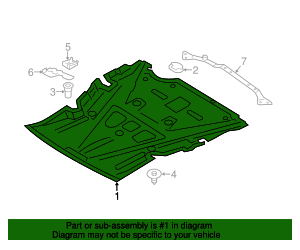 51757241814 - 2012-2021 BMW Under Cover (51-75-7-241-814) | BMW of ...