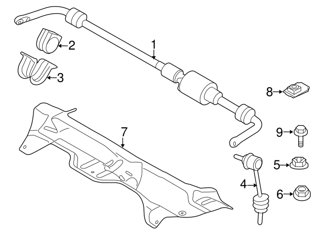 37-12-6-856-419 - Stabilizer Bar - 2007-2019 BMW | Wholesale BMW
