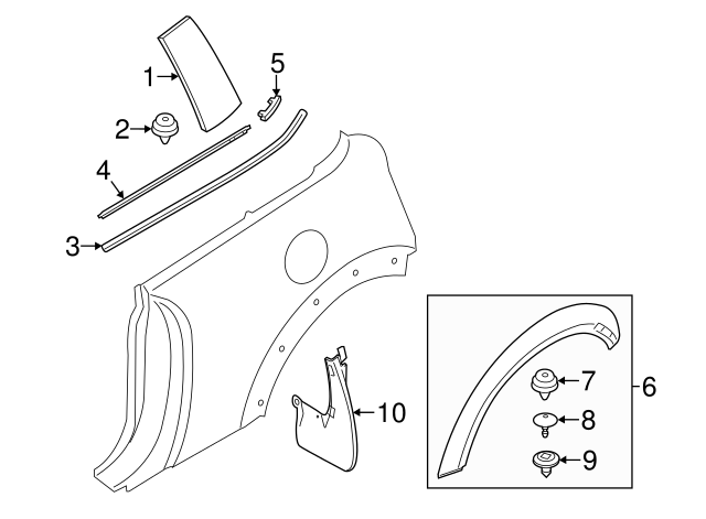 2014-2024 Mini Cooper Belt Molding Retainer Strip 51-37-7-300-023 ...