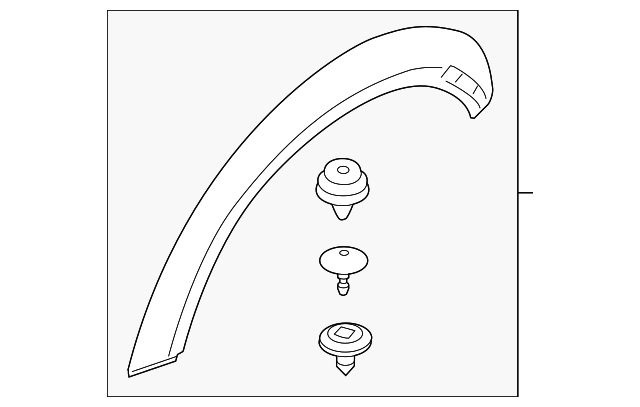 51-77-7-376-875 - Wheel Opening Molding - 2014-2021 Mini Cooper ...