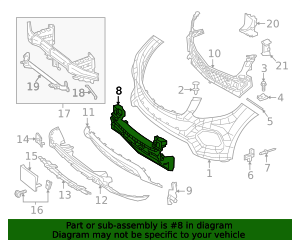 292-885-00-37 - Bumper Impact Absorber 2016-2019 Mercedes-Benz ...
