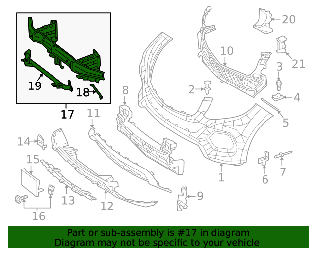 2012-2019 Mercedes-Benz Bumper Impact Bar 166-620-49-01 ...