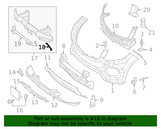 166-620-05-85 - Lower Impact Bar Brace 2012-2019 Mercedes-Benz ...