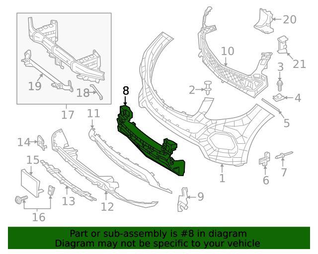 292-885-00-37 - Energy Absorber 2016-2019 Mercedes-Benz | Mercedes-Benz ...