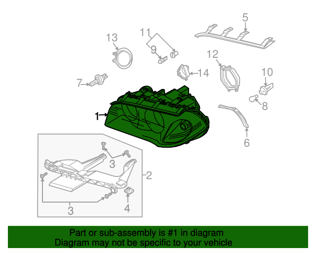 Genuine BMW 63-12-3-418-424 | Composite Assembly | FREE Shipping on ...
