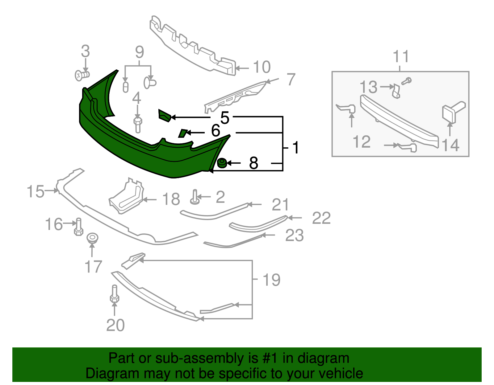 86610-0A800 - Bumper Cover | World OEM Parts Hyundai