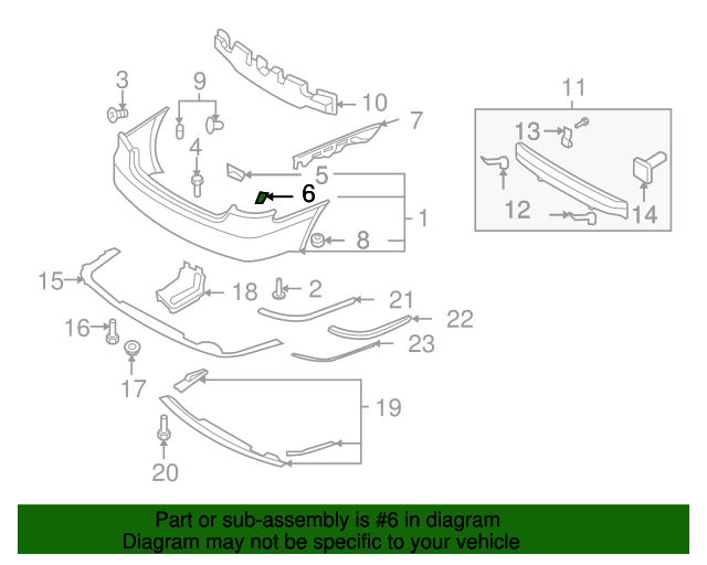2009-2010 Hyundai Sonata Bumper Cover Upper Bracket 86671-3K000 ...
