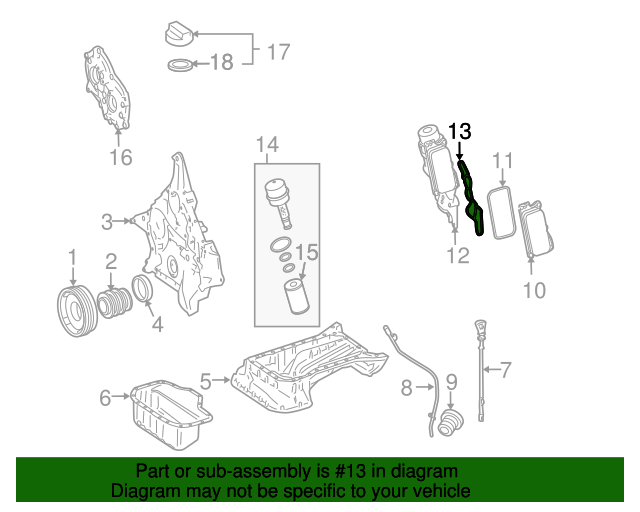 272-184-00-00 - Engine Oil Filter Adapter Gasket 2005-2015 Mercedes ...