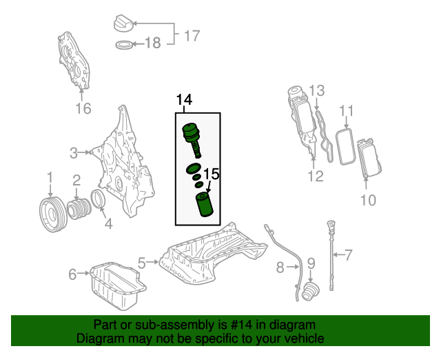 2005-2015 Mercedes-Benz Oil Filter 272-180-00-38-64 | AutoNationParts.com