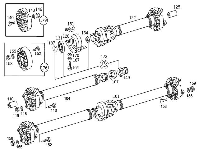 1954-1998 Mercedes-Benz Parts Kit, Flex Disk 202-410-13-15 | MB Parts ...