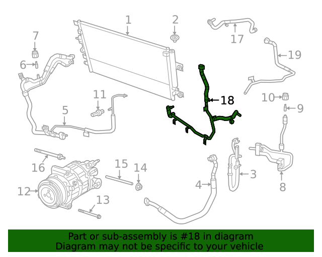 2019-2020 Jeep Cherokee Hose & Tube Assembly 68403556AB | TascaParts.com