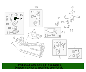 246-683-01-75 - Ashtray Housing 2015-2017 Mercedes-Benz | Mercedes-Benz ...
