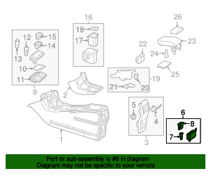 246-680-02-50-9H68 - Storage Compartment 2015-2017 Mercedes-Benz ...