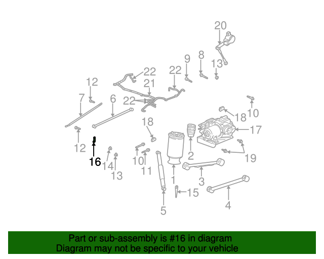 2002-2009 GM Rear Axle Tie Rod Nut 15076942 | GMPartsDirect.com
