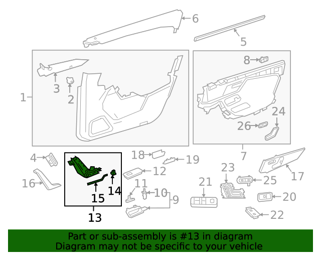 118-720-69-01-9051 - Interior Door Pull Handle 2020-2023 Mercedes-Benz ...