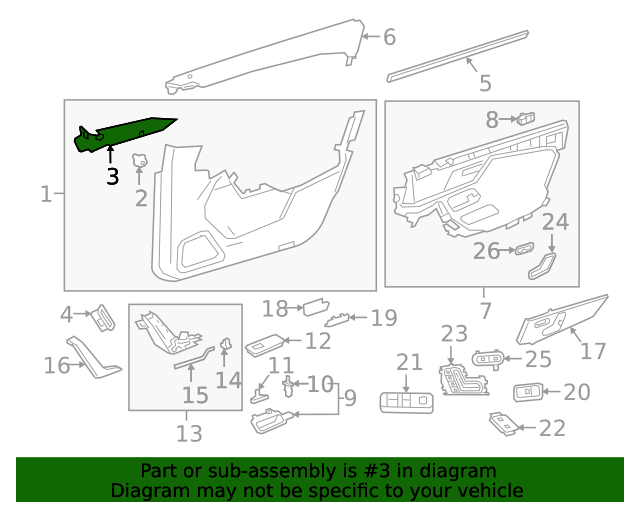 2020-2023 Mercedes-Benz Door Panel Insert 118-727-10-00 | AutoNation Parts