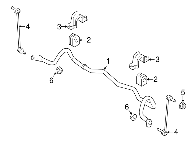 2015-2023 Ford Stabilizer Bar Bushing F2GZ-5484-B | TascaParts.com