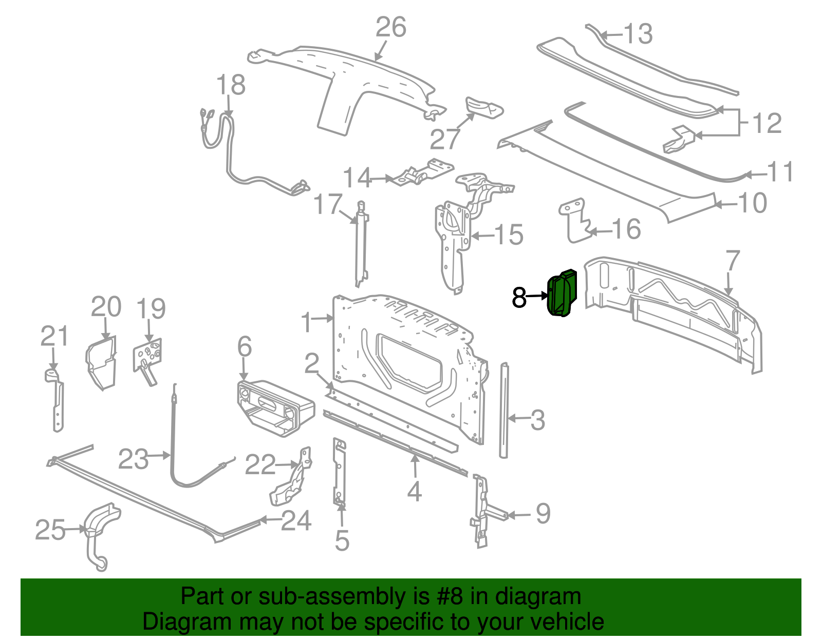 2003-2006 Chevrolet SSR Deflector 15263547 | Partners Chevy