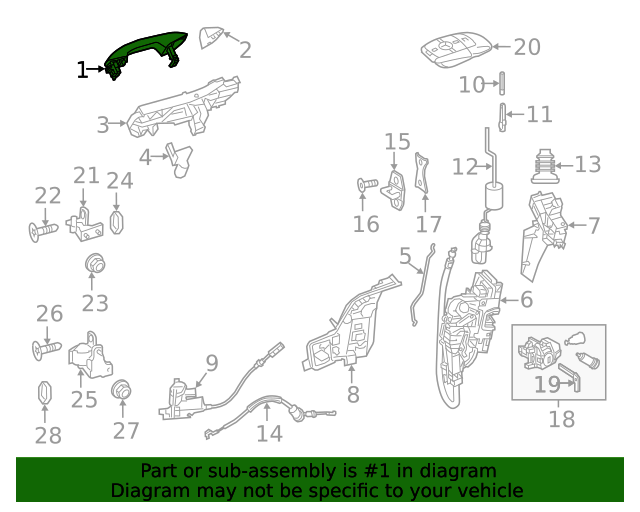 099-760-73-00-7773 - Handle, Outside 2020 Mercedes-Benz | Mercedes-Benz ...