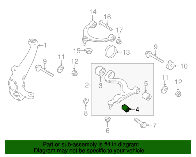 970-341-243-01 - Suspension Control Arm Bushing 2010-2016 Porsche ...