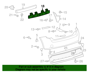 52615-12170 - Energy Absorber 2011-2015 Scion xB | Ourisman Toyota Parts