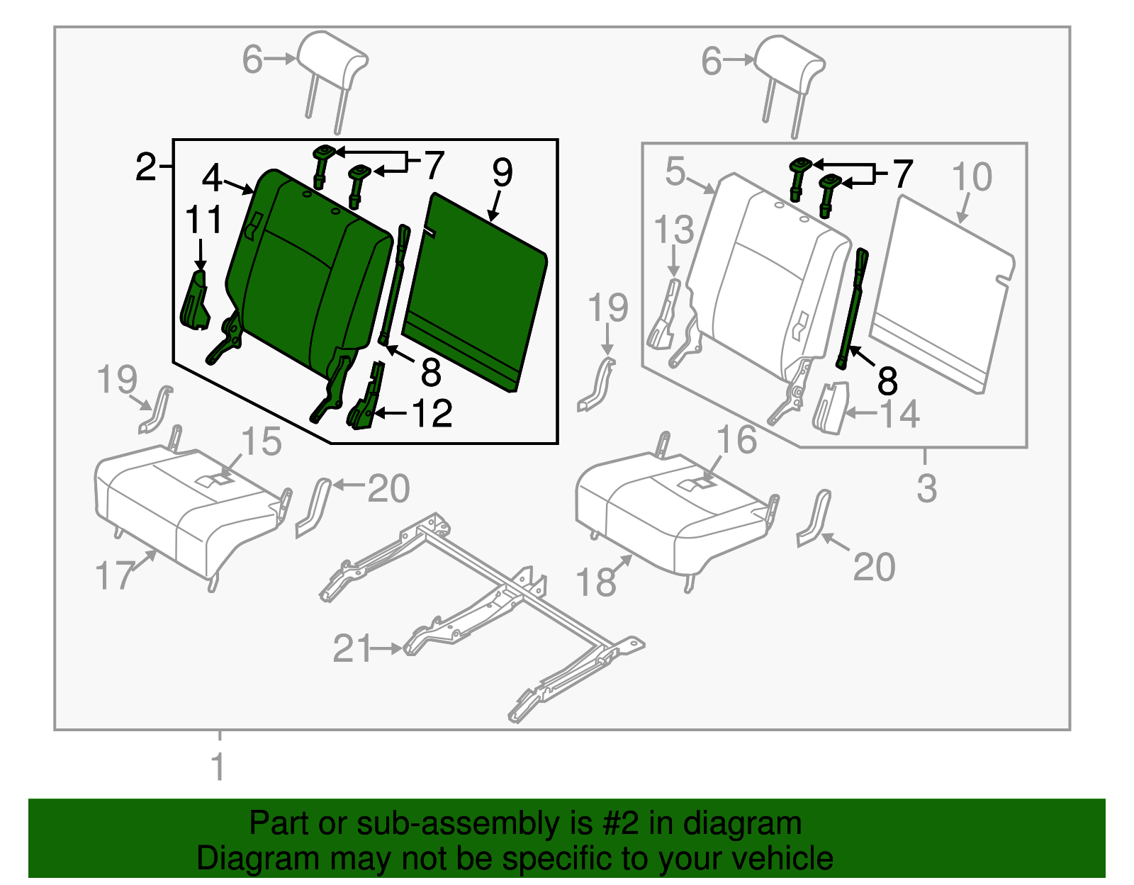 TE71-88-330B-34 - Seat Back Assembly 2010-2012 Mazda CX-9 | Florida ...