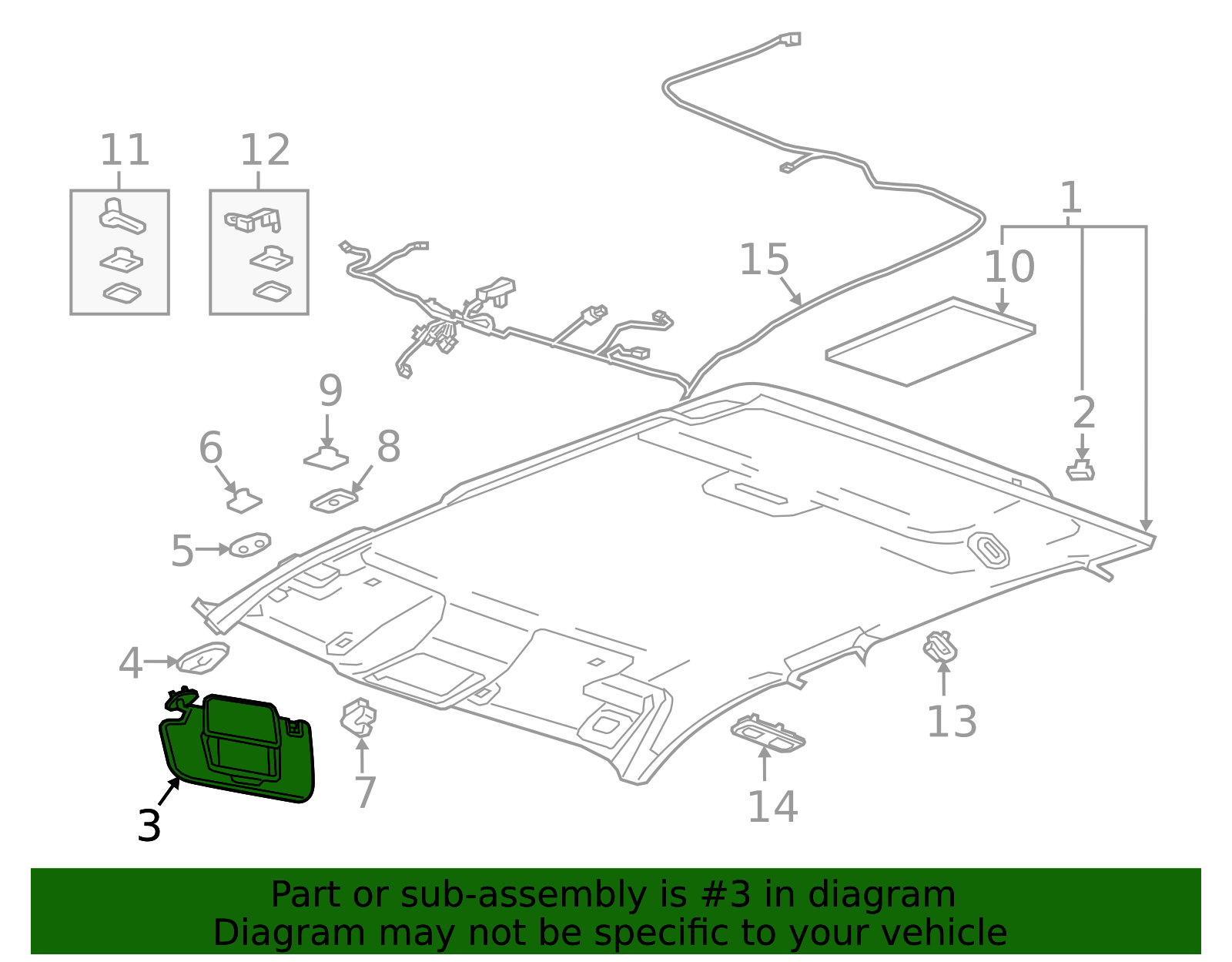 84657819 - Sun-Visor 2020-2023 GMC | Gateway Buick GMC Parts