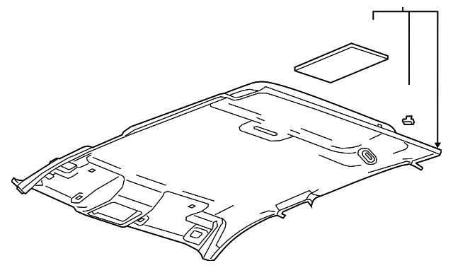 2019-2024 GM Dark Ash Gray Headlining Trim Panel 84783503 | GM Parts Center