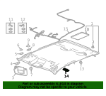 Dark Gray Rear Seat Position Center Reading and Courtesy Lamp 86801219 ...