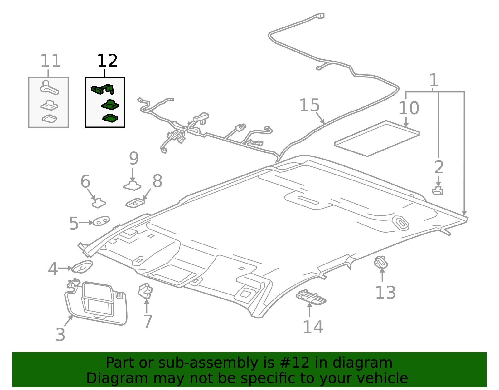 2019-2025 GM Dark Gray Communication Interface Module Microphone ...