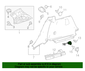 204-860-24-14 - Tie Down Hook 2014-2023 Mercedes-Benz | Mercedes-Benz ...