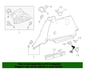 210-984-09-29-64 - Tie Down Hook Bolt 2002-2023 Mercedes-Benz ...