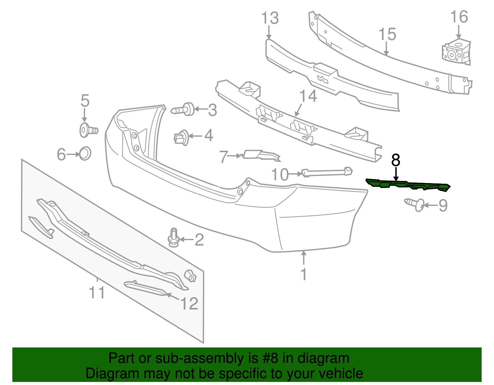 71593-T2A-A01 - 2013-2017 Honda Accord - Bumper Cover Spacer | Genuine ...