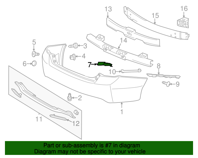 71505-S5A-000 - Bracket, R Rear Bumper Side - 2001-2017 Honda | Honda ...