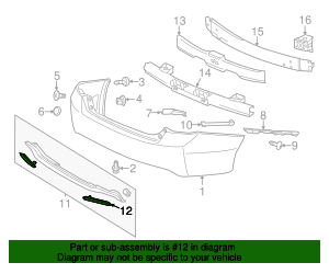 2013-2015 Honda Accord Reflector 33555-T2A-A01 | Honda Factory Parts