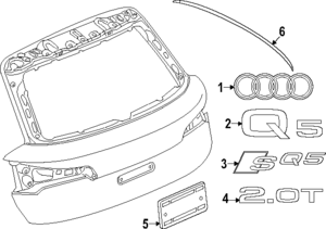 2018-2024 Audi License Bracket 80A-827-113-A-9B9 | OEM Parts Online