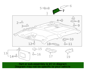 Genuine OEM Ford Part - Headliner Lower Bracket HC3Z-2552166-D ...