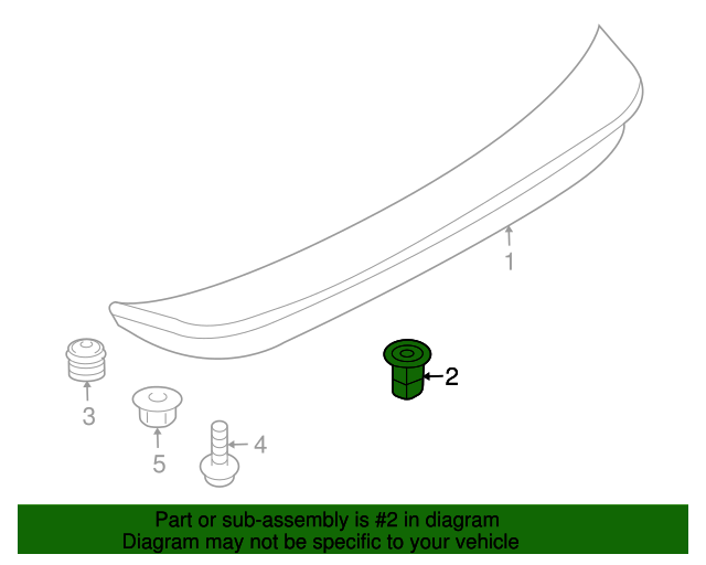 1995-2020 Nissan Vent Grille Grommet 76848-51S00 | TascaParts.com