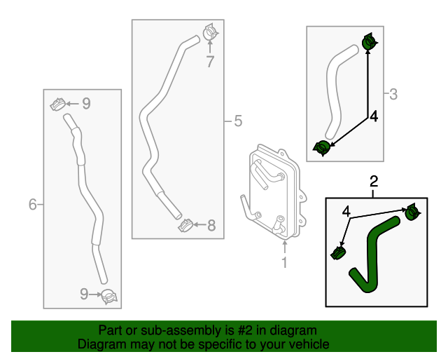 2011-2015 Hyundai Sonata Automatic Transmission Oil Cooler Hose 25420 ...