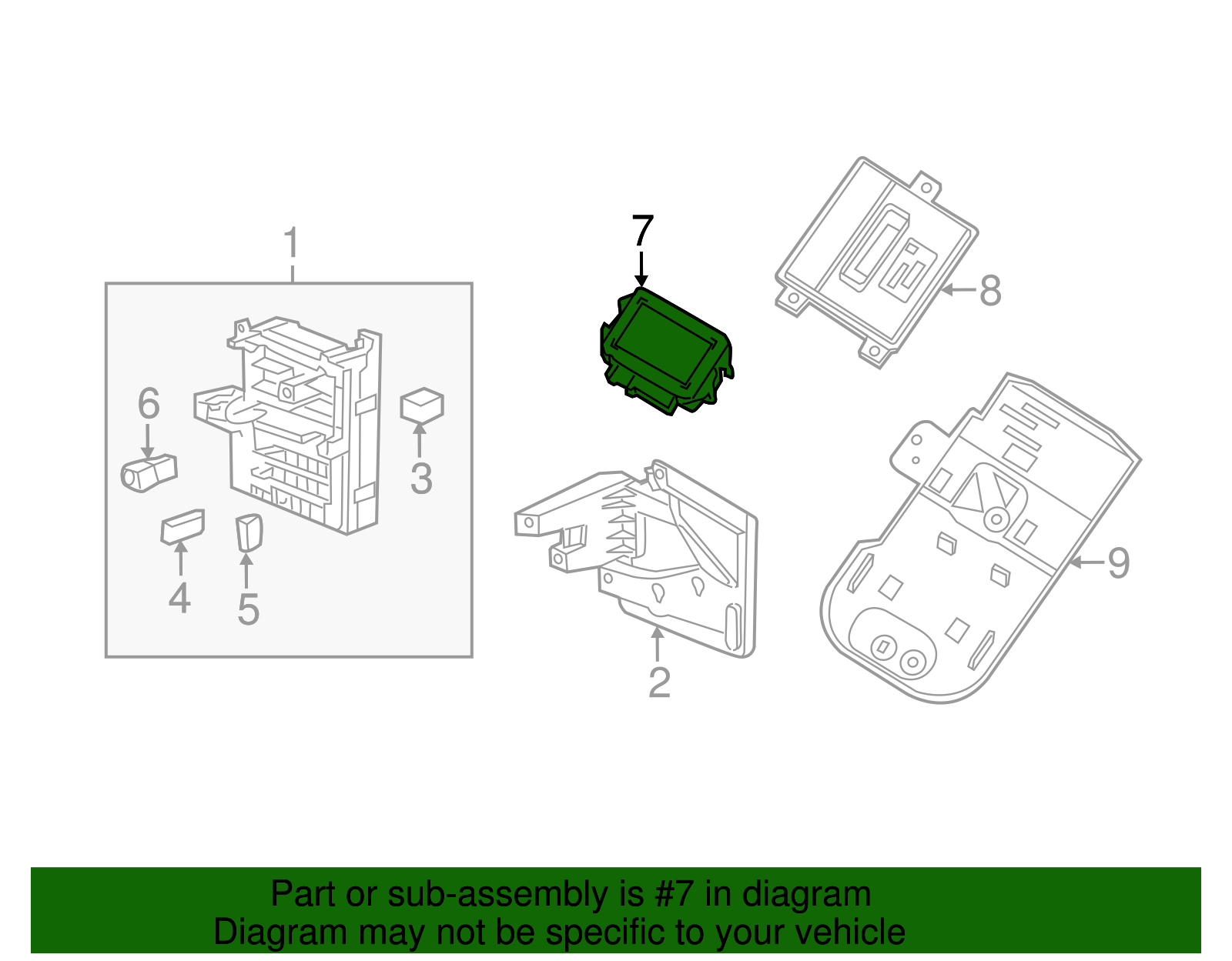 2011-2015 Cadillac CTS Auxiliary Body Control Module 22787940 GM ...
