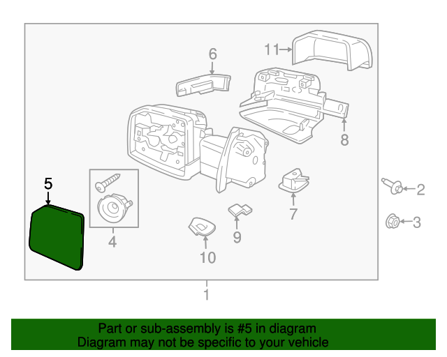 2015-2020 Ford F-150 Mirror Glass FL3Z*17K707*D | TascaParts.com