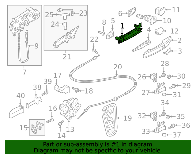 Handle, Outside 80A-837-206-A | Audi USA Parts