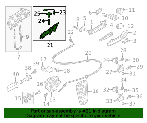 80A-837-020-B-4PK - Interior Door Handle 2018-2024 Audi | AutoNation Parts