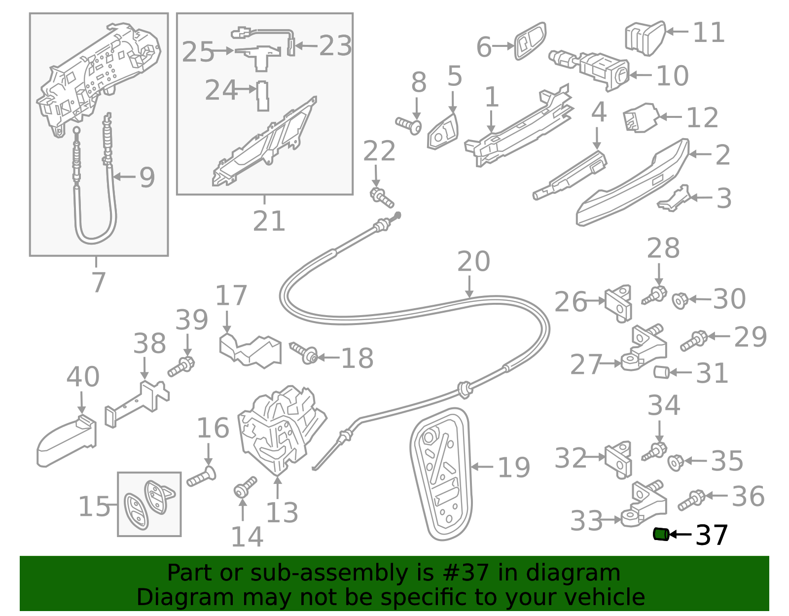 8T0-837-947 - Hinge Assembly Cap 2008-2024 Audi | Audi OEM Parts