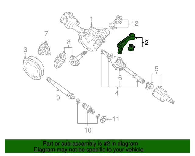 Genuine OEM Ford Part - Axle Housing Bracket 3L5Z-3K090-AA | Genuine ...