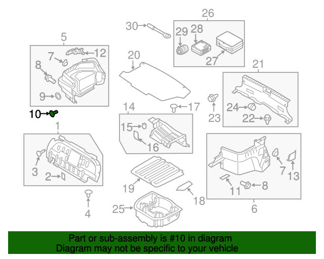 2011-2017 Hyundai Trunk Side Trim Plug 85746-02000-RY | OEM Parts Online