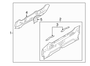 DF71-70-750A - Rear Panel Assembly 2011-2014 Mazda 2 | AutoNationParts.com