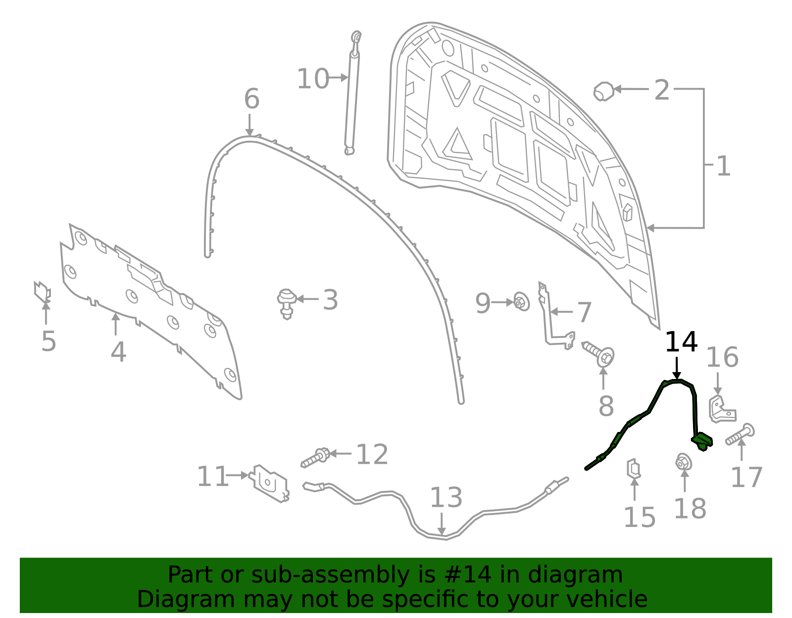 2020-2025 Ford Release Cable PJ6Z-16916-A | OEM Parts Online