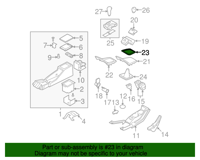 92129FE100 - Shift Plate - 2005-2007 Subaru Impreza | World OEM Parts ...