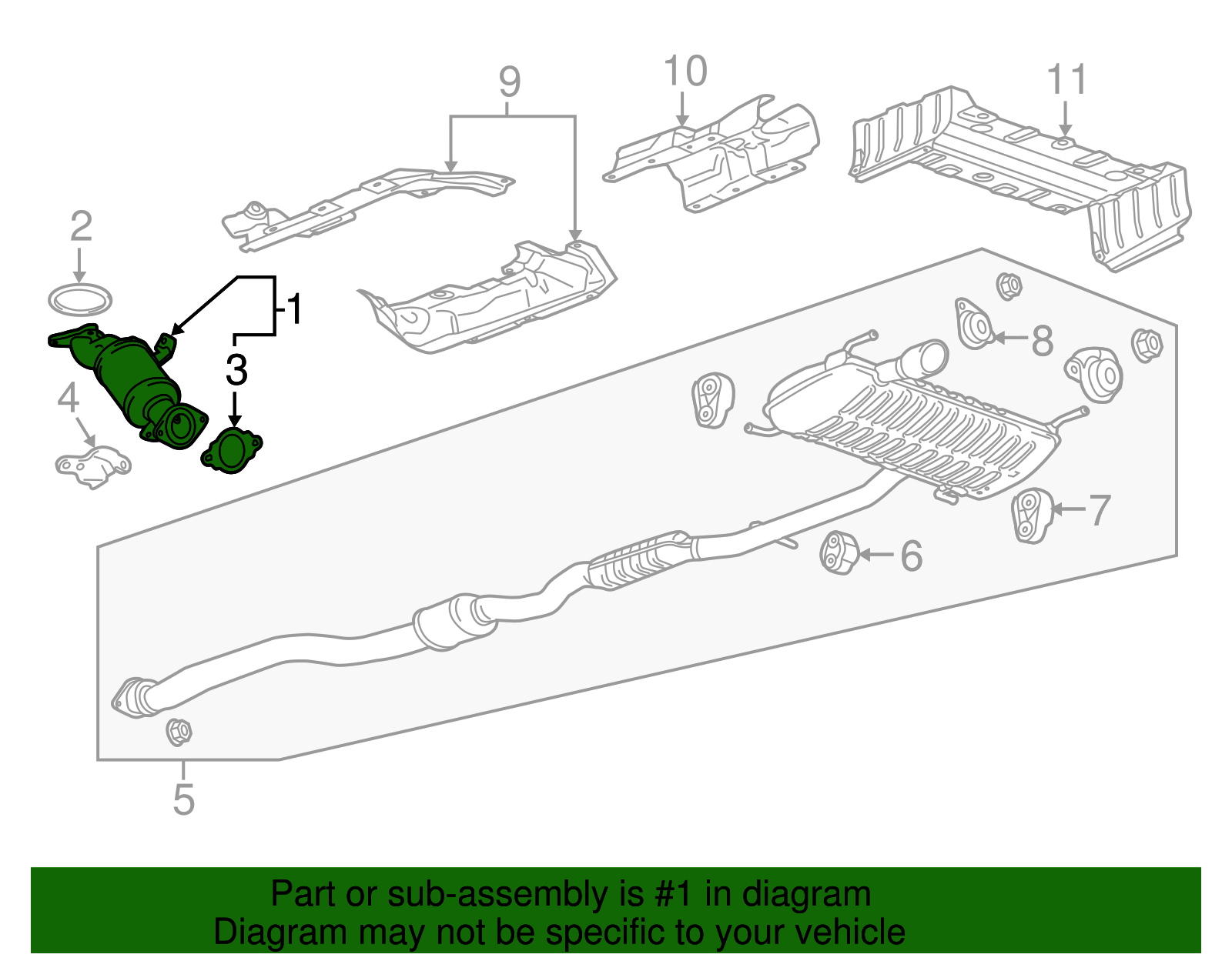 2013-2016 Cadillac ATS 3-Way Catalytic Converter with Flanges, Bushing ...